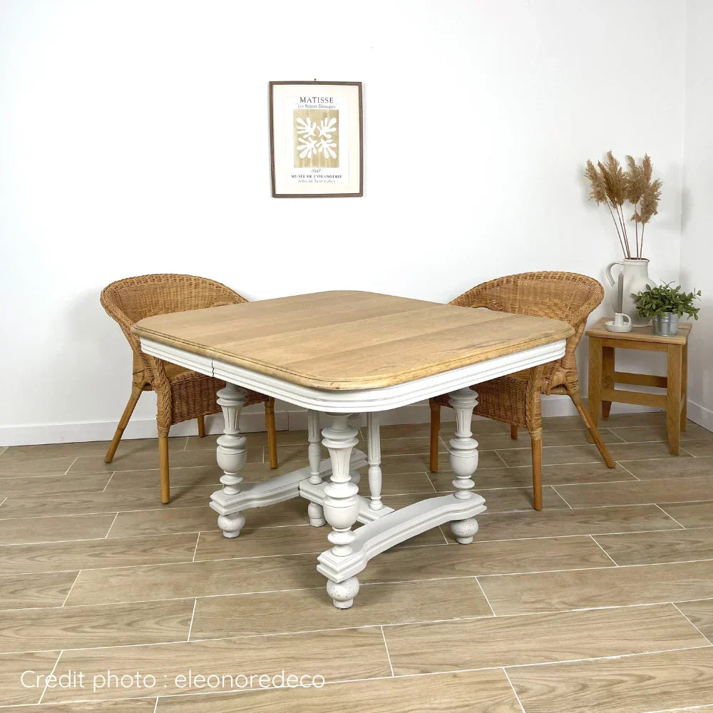 Avant/Après Table Louis Philippe relookée